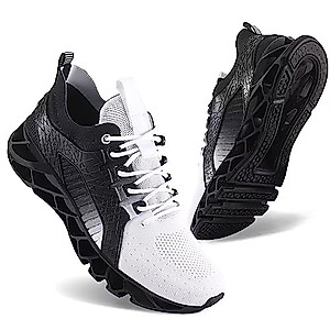 UMYOGO Men's Running Shoes Non Slip Shoes Breathable Lightweight Sneakers Slip Resistant Athletic Sports Walking Gym Work Shoes