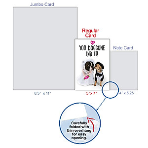 NobleWorks - Married Dogs - Pet Animal Wedding Card for Bride and Groom - Newlyweds Marriage Note Card with Envelope C6898WDG