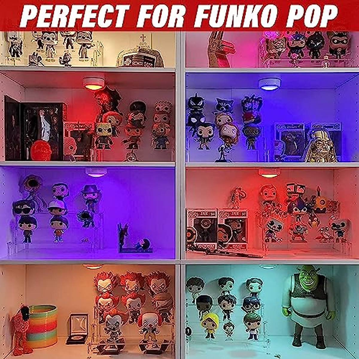 Acrylic Riser Display Stand Shelf Clear 3 Tier Display Shelves Compatible with F-Pops Figures Cupcake Stand Food Dessert Holder Collections Cosmetic Perfume Organizer Product Tabletop Use (12"X 8"X 6")