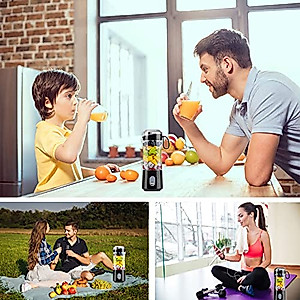 Handzee Portable Mini Blender - 13Oz USB Rechargeable Personal Size Blender | 6 Blades BPA-Free Plastic Cup Juicer For Shakes and Smoothies | Small Blender For Home Sports Outdoors Travel Blender