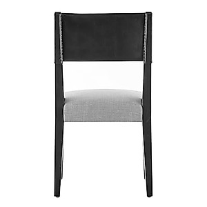 New Pacific Direct Kylo Dining Side Chair, Black/Meridien Gray