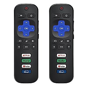 New Universal TV Remote Compatible Only for R-KU TVs Remote,Compatible for TCL R-KU/Hisense R-KU/Onn R-KU TVs (Not for R-KU Stick and Box) (Pack of 2)
