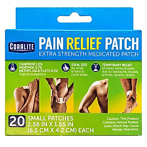 Coralite Small Pain Relief Patch 20 Count, Bulk Case of 24