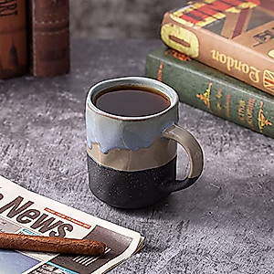 Cutiset 15 Ounce Ceramic Lava Mugs, Unique Glazed Microwave Safe and Oven Safe Coffee Mug Set of 4, Multicolor