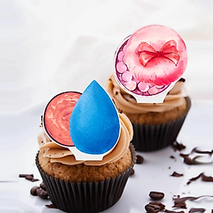 48Pcs Makeup Cupcake Toppers Spa Makeup Birthday Party Decorations Cosmetics Lipstick Eyelashes Perfume Theme Cupcake Picks Decorations for Girls Women Birthday Party Party Bridal Shower Supplies