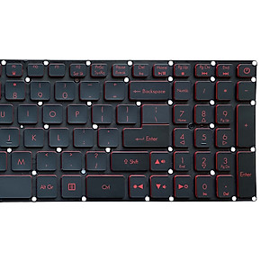 KB US Layout Notebook Keyboard for Acer Nitro 5 AN515 AN515-51 AN515-52 AN515-53 Series Laptop P/N: N17C1 N16C7 Series red Font, with Backlight, Frameless