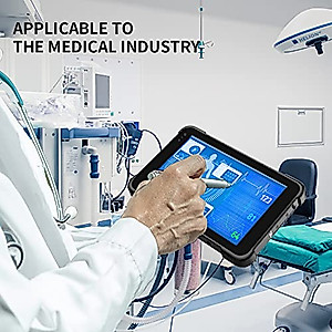 ThinKol 8" Industrial Rugged Tablet for Enterprise Mobile Field Work, Rugged Touchscreen Tablet with NFC, GPS, WiFi, IP67, 1D Scanner, Car Holder, Docking Charger (Android 4GB 64GB)