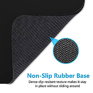 Dapesuom Mouse Pad, Small Mouse Pad 6 x 8 Inch with Non-Slip Rubber Base, Waterproof Mouse Mat, Mini Mouse Pad for Women Kids Men Wireless Mouse Laptops Keyboard Tray Home Office Travel, Jet Black