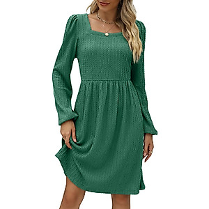 Green Dresses for Women Christmas Party Sweater Dress for Teen Girls L