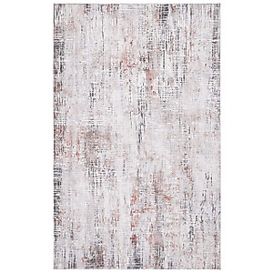 SAFAVIEH Vogue Collection Area Rug - 9' x 12', Rust & Grey, Modern Abstract Design, Non-Shedding & Easy Care, Ideal for High Traffic Areas in Living Room, Bedroom (VGE117P)
