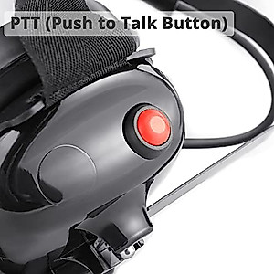 BANDARICOMM Two Way Radio Headset with Noise Cancelling Microphone, Volume Control Knob, Push to Talk, 3.5mm Input Jack Behind The Head Style Racing Headset