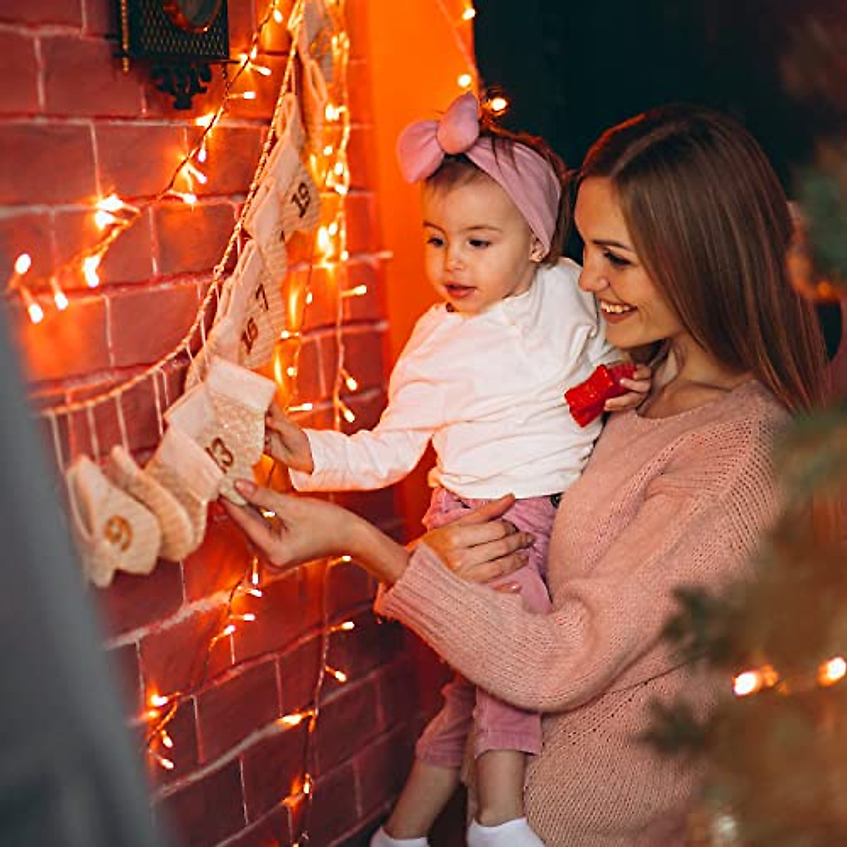 Ollny Halloween Lights Outdoor Indoor, 60 FT 180 LED Halloween Decorations Lights Orange, Waterproof String Fairy Lights Plug in, 8 Modes and Timer Light for Party, Yard, Door, Christmas, Home Decor