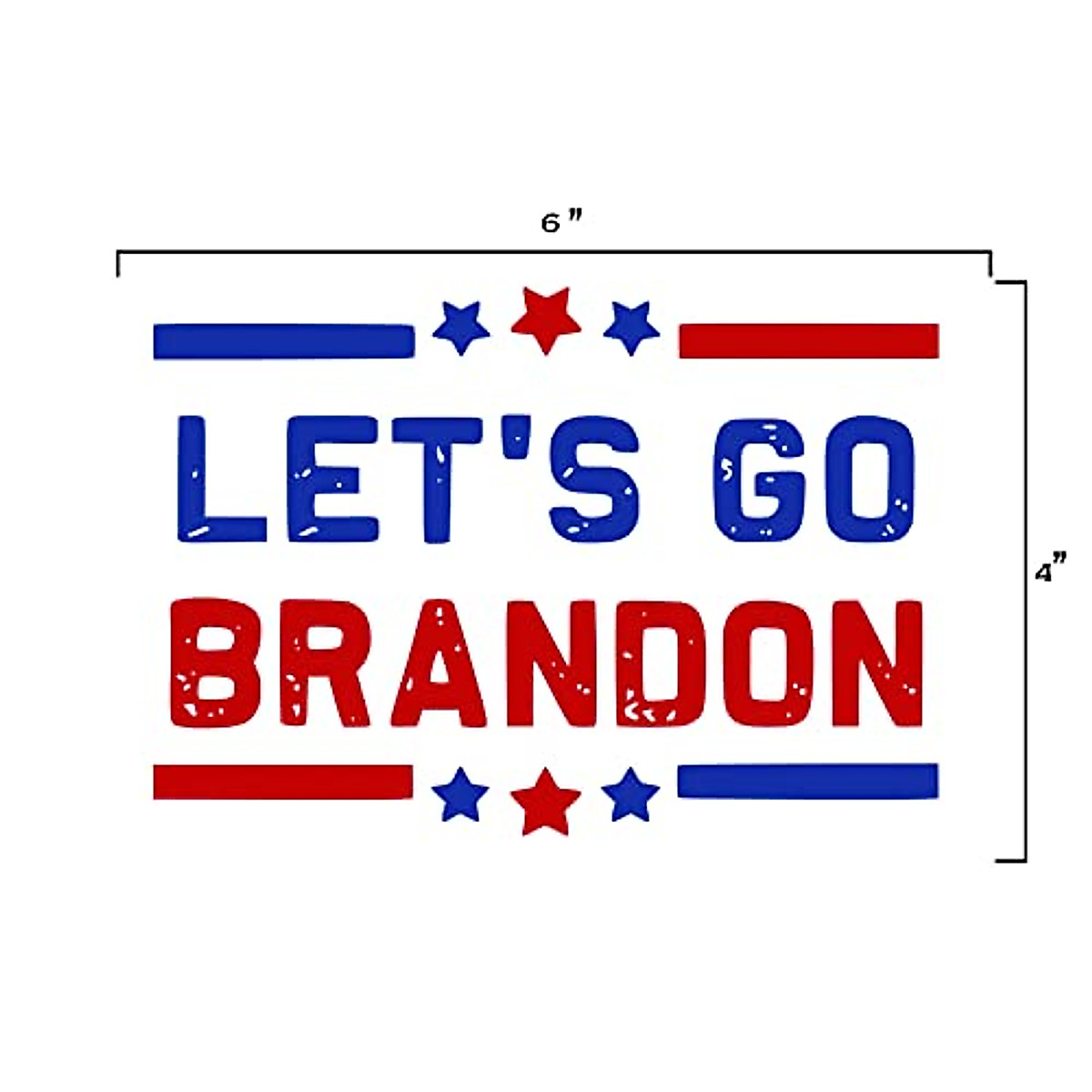 Funny Tool Box Magnet Sign - 4x6 in. FJB Let's Go Brandon Red White and Blue Stars
