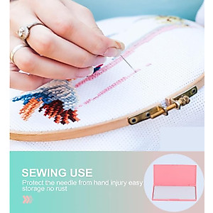 Magnetic Needle Storage Case, Rectangle Magnetic Needle Keeper Cross Stitch Sewing Knitting Pin Holder Case Organizer Container Tool