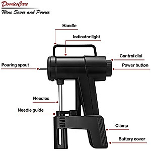 Electric Wine Aerator Pourer DenniesCare Vacuum Wine Opener Wine Aerator Wine Pourer Red Wine Decanter Wine dispenser Wine Keeper Wine Preserver and Wine Saver