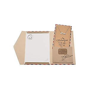 Quan Jewelry Mountain Pendant Necklace for Men and Women, Adventure and Outdoor Lovers, Mountains Jewelry Gift with Greeting Card