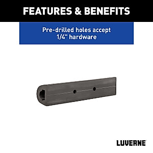 LUVERNE 2090615-3 10-Inch Universal Rubber Bumper Guard Protector Strips Loading Dock Rear Fender Pad Bump Stop, 3-Pack