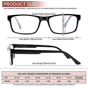 Ronecool Reading Glasses for Women/Men Blue Light Blocking, Computer Readers Anti Eye Strain Blocker Eyeglasses 6 Packs(6 Color, 1.50)