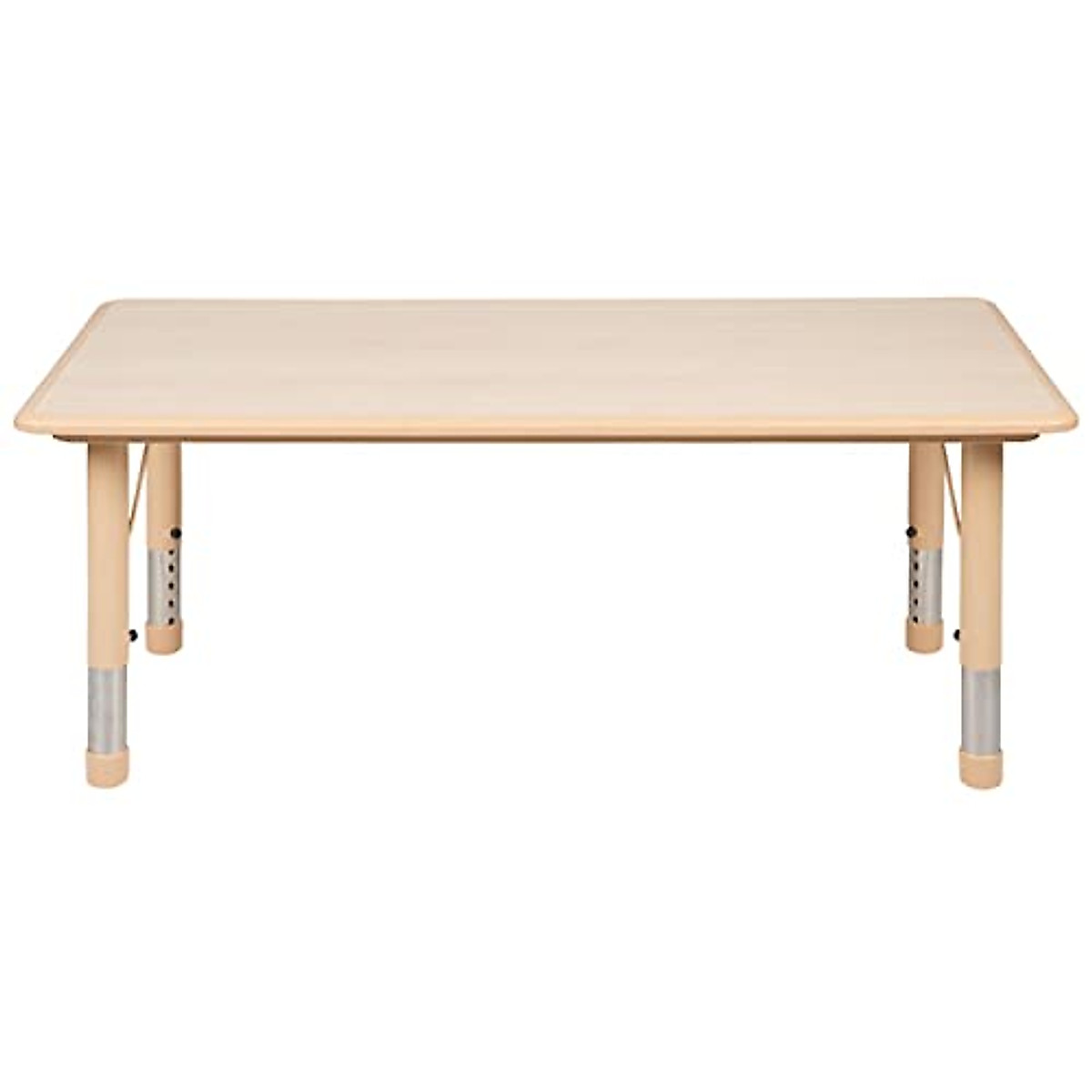 Flash Furniture Wren 23.625"W x 47.25"L Rectangular Natural Plastic Height Adjustable Activity Table