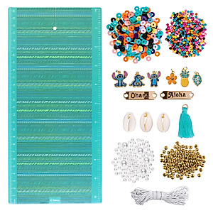 Fashion Angels Disney Stitch DIY Bracelet Making Kit, Includes 1,000+ Shell Beads, Tassels, & More, Lilo & Stitch Collectable Jewelry for Kids, Teen Girls & Boys