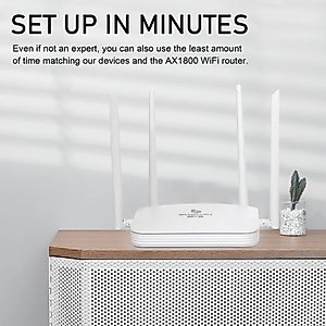 WiFi Dual Band Router,WiFi 6 Router,Wireless Router,Gigabit Router,AX1800 Wireless (Speed Up to 1.8 Gbps),4 High Gain Antennas,Long Range Coverage