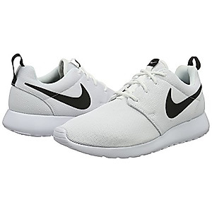 Nike Womens Roshe One Running Shoes (6 B(M) US)(White/White/Black)