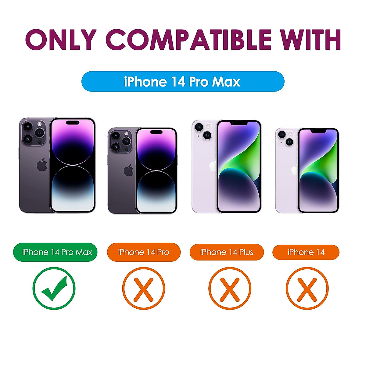 Losin Compatible with iPhone 14 Pro Max Case Borderless Design Camera Lens Protection Thin Lightweight Soft Silicone Frameless Case Shockproof Bumper Cover for iPhone 14 Pro Max 6.7 inch, Purple