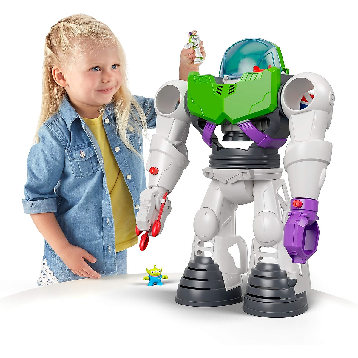 Fisher-Price Imaginext Preschool Toy Disney Pixar Toy Story Buzz Lightyear Robot Playset with Spaceship for Pretend Play Kids Ages 3+ Years