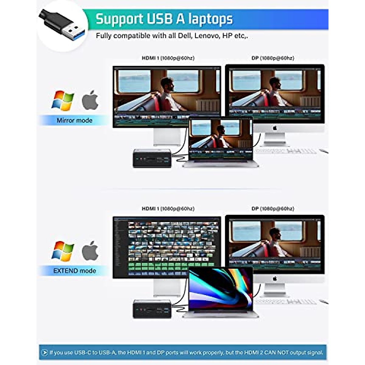 Docking Station, UtechSmart 15 in 1 Triple Monitors USB C Docking Station,Compatible with macOS&Windows,Thunderbolt 3 Dock with SSD Enclosure (2*HDMI,DP, PD3.0,SD/TF,RJ45,Audio&Micro,USB Ports)