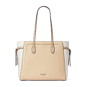 Kate Spade New York Knott Color-Blocked Pebbled Leather Large Tote Warm Stone Multi One Size