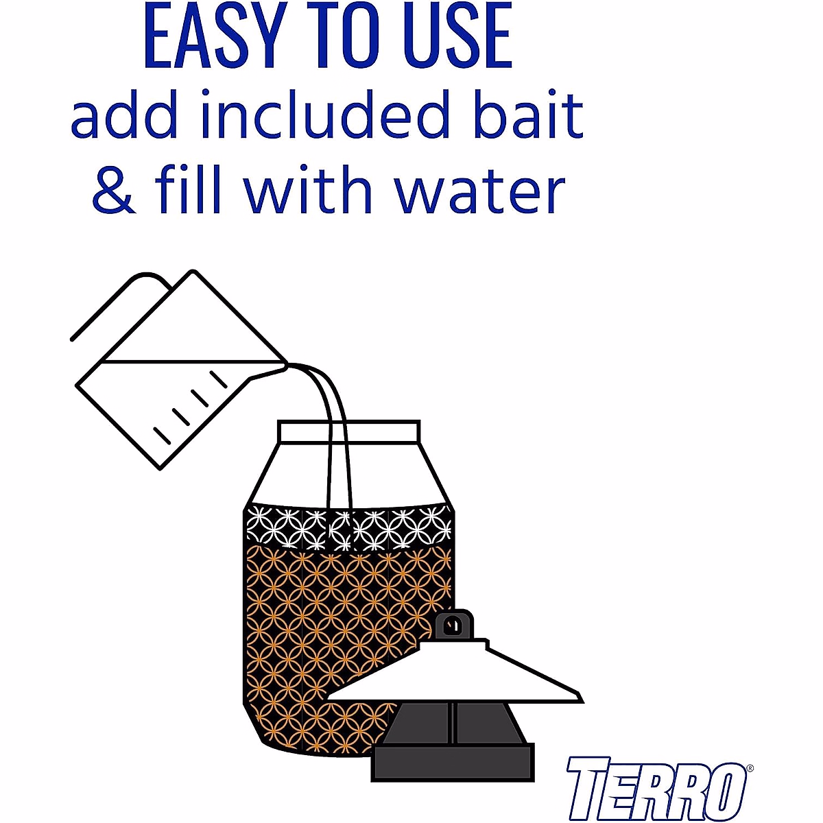 4 Pack of TERRO Fly Magnet, Reusable Fly Trap - Includes 4 Fly Bait Packet and Heavy Duty 9.5 PLEXON Hanging Chain (4 Traps)