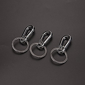 Sunmns Metal Keyring Keychain Key Ring Chain Holder Organizer for Car/Key Finder, 3 Pack
