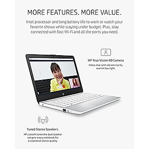 HP Stream 11 Laptop, Intel Celeron N4020, 4 GB RAM, 64 GB Storage, 11.6” HD Anti-Glare Display, Windows 11, Long Battery Life, Thin & Portable, Includes Microsoft 365 (11-ak0040nr, 2021 Diamond White)
