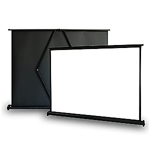 LISSY Portable Projector Screen 30/40/50 Inch Mobile Tabletop Projection Screen Manual Pull Up HD Screen for Travel Camping Business Home Cinema (Size : 40inch-16:9)