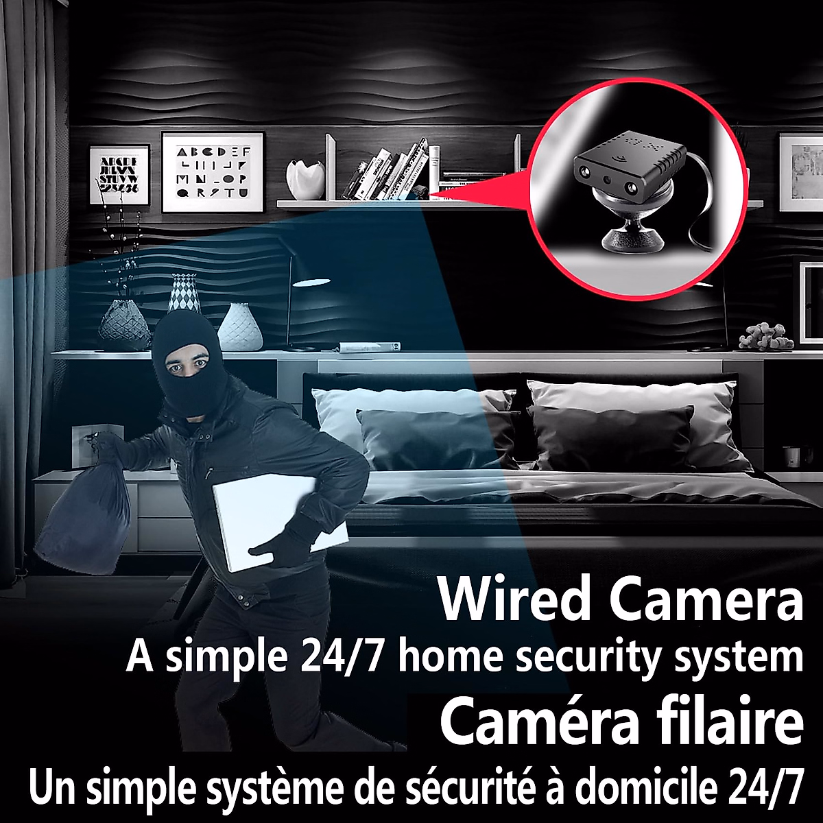 Rettru Spy Camera Hidden Camera WiFi Small Camera Mini Camera Spy Wireless Mini Spy Camera Nanny Cam Hidden Video Cam Secret Samera Spy Surveillance Camera Full HD