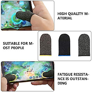 HEALLILY 5 Pairs Mobile Game Finger Cots Touchscreen Controller Finger Sleeve Breathable Anti- Sweat Thumb Finger Sleeve Thin Gaming Finger Gloves