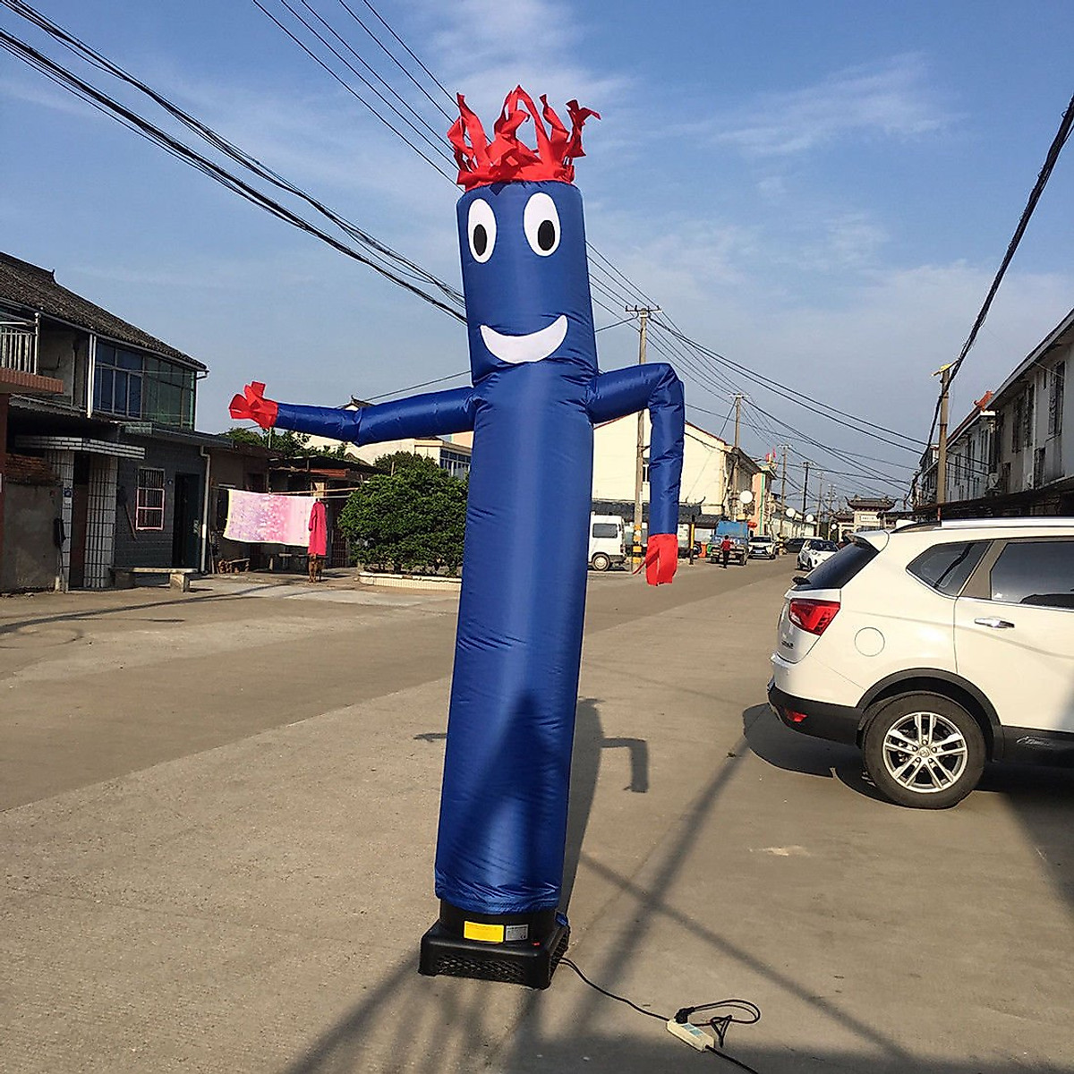 20ft Advertising Inflatable Tube Men(No Blower) Giant Waving Arm Fly Puppet Christmas Decorative Signs for Business Store Party