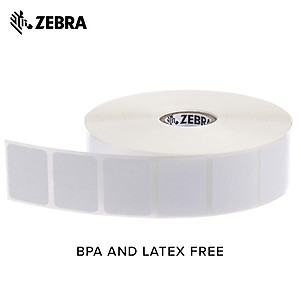 Zebra 1.25 x 1 in Direct Thermal Paper Labels Z-Perform 2000D Permanent Adhesive Shipping Labels 1 in Core 6 rolls 10031633SP
