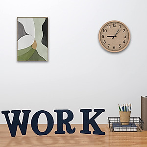 AOCEAN 4 inch Black Wood Letters Unfinished Wood Letters for Halloween Decorative Standing Letters Slices Sign Board Decoration for Craft Home Party Projects (K)