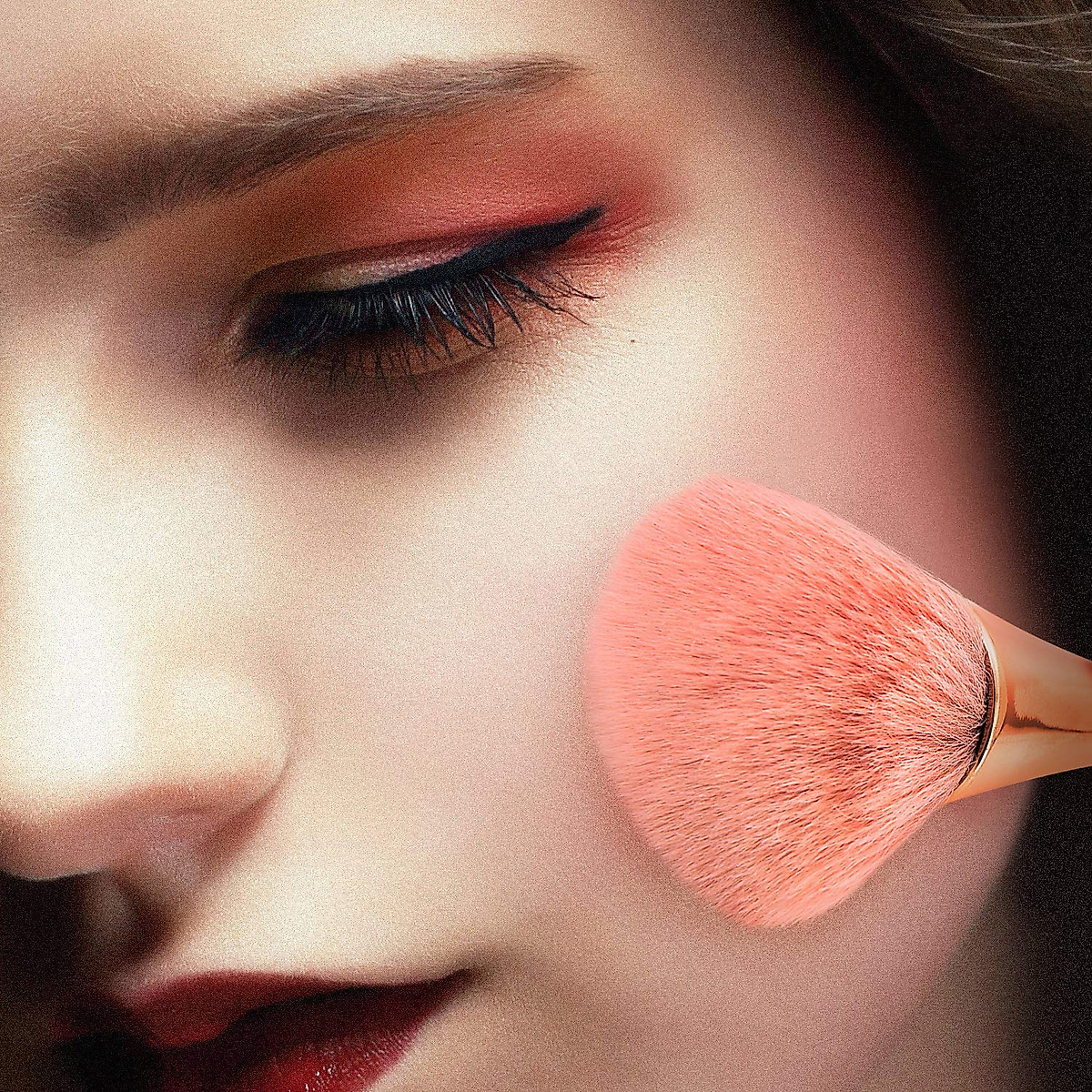 Super Large Mineral Powder Brush, Bronzer Kabuki Makeup Brush, Soft Fluffy Foundation Brush, Professional Powder Brush and Blush Brush for Daily Makeup (Grade color)