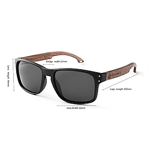 SKADINO Polarized Men's Sunglasses, Wood Sunglasses for Men and Women - 100% UVA/UVB Ray Protection for Driving Fishing Outdoor Sport Glasses