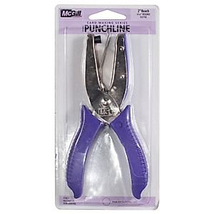McGill 2" Reach Punchline Hole Punch, 5/16 Inch Round, Chrome/Purple