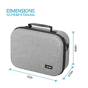 JSVER Hard Case for Meta/Oculus Quest 2 Carrying Case For Meta Quest 2 Accessories, Controllers, Battery, Elite Strap Includes Shoulder Strap, Silicone VR Face Mask, Lens Dustproof Cover (Gray)