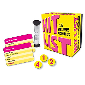 Gamewright - Hit List - 1 Clue, 6 Answers, 30 Seconds, Yellow