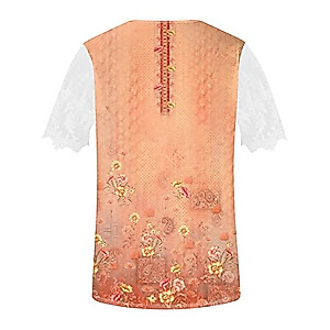 3/4 Length Sleeve Womens Tops Generic Cowgirl Tops for Women Western Sexy Black Tops with Sleeves for Women Woman's Rights Shirt Dress Shirts Women Business Casual（7-Ginger,Medium）