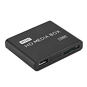 Mugast Multi Media Player,Mini FHD 1080P AV/YPrPb/HDMI/FAT16/FAT32/NTFS Stereo Multimedia Player for PAL/NTSC TV,Support SD/MMC Cards USB Devices 2.5in 1T Mobile Hard Disk Drive