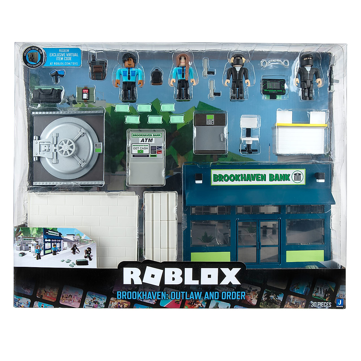 Roblox Action Collection - Brookhaven: Outlaw and Order Deluxe Playset [Includes Exclusive Virtual Item]Figure and Accessories