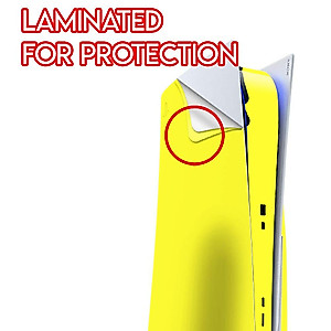 ITS A Skin Skins Compatible with Sony Playstation 5 Console Disc Edition - Protective Decal Overlay Stickers wrap Cover - Bright Yellow