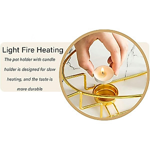 Food Warmer for Parties Buffets, Food Warming Tray Round Chafing Dish Buffet Set, Ceramic Marble Finish Chafer with Glass Lid, Chafer and Buffet Warmer Set for Buffet Weddings Parties