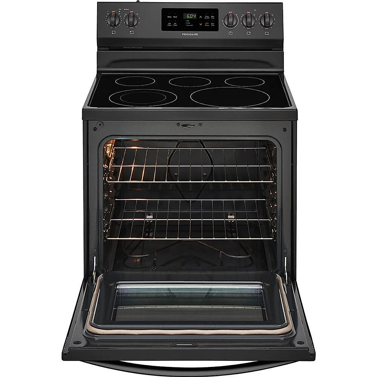 Frigidaire FFEF3054TB 30 Inch Electric Freestanding Range with 5 Elements, Smoothtop Cooktop, 5.3 cu. ft. Primary Oven Capacity, in Black
